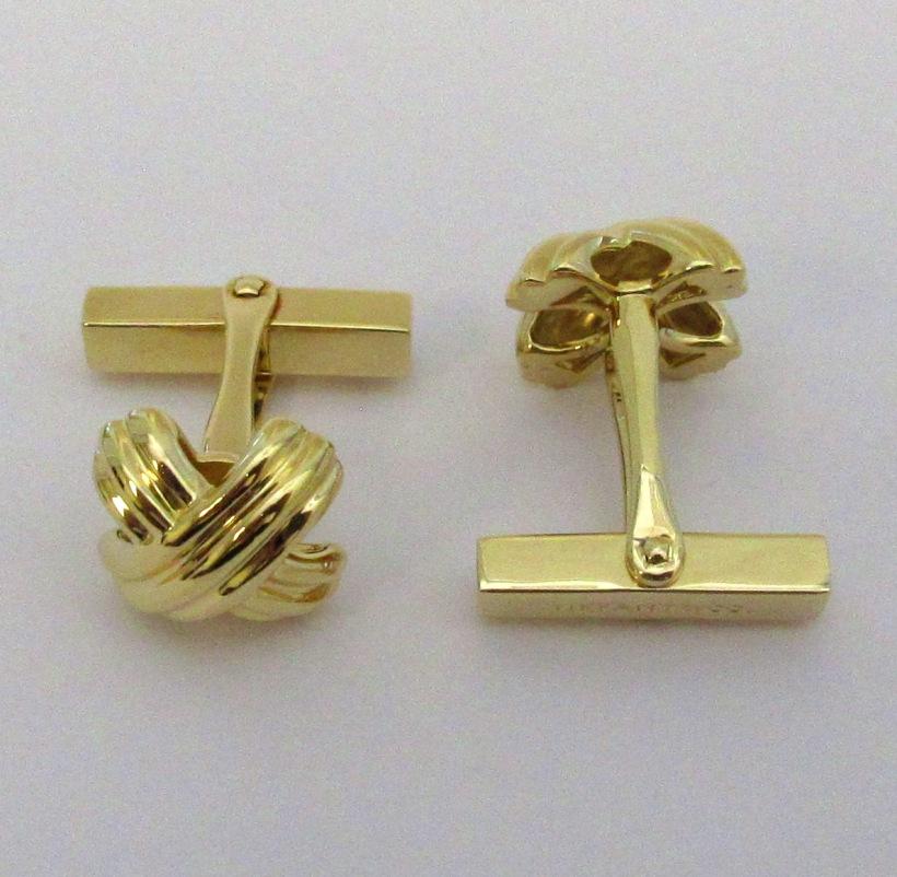 TIFFANY and Co. 18K Gold Signature X Cufflinks Cuff links For Sale at ...