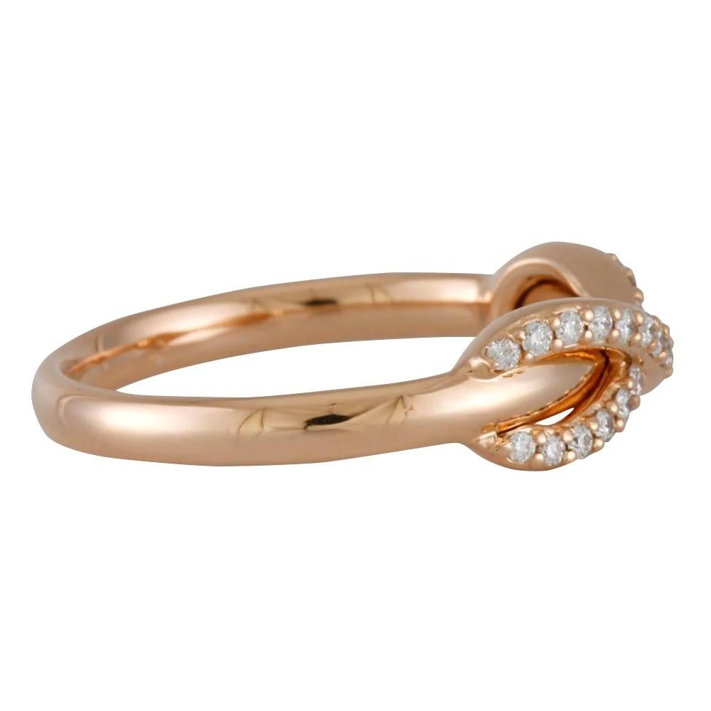 TIFFANY and Co. 18K Rose Gold Diamond Infinity Ring 9.5 For Sale at 1stDibs