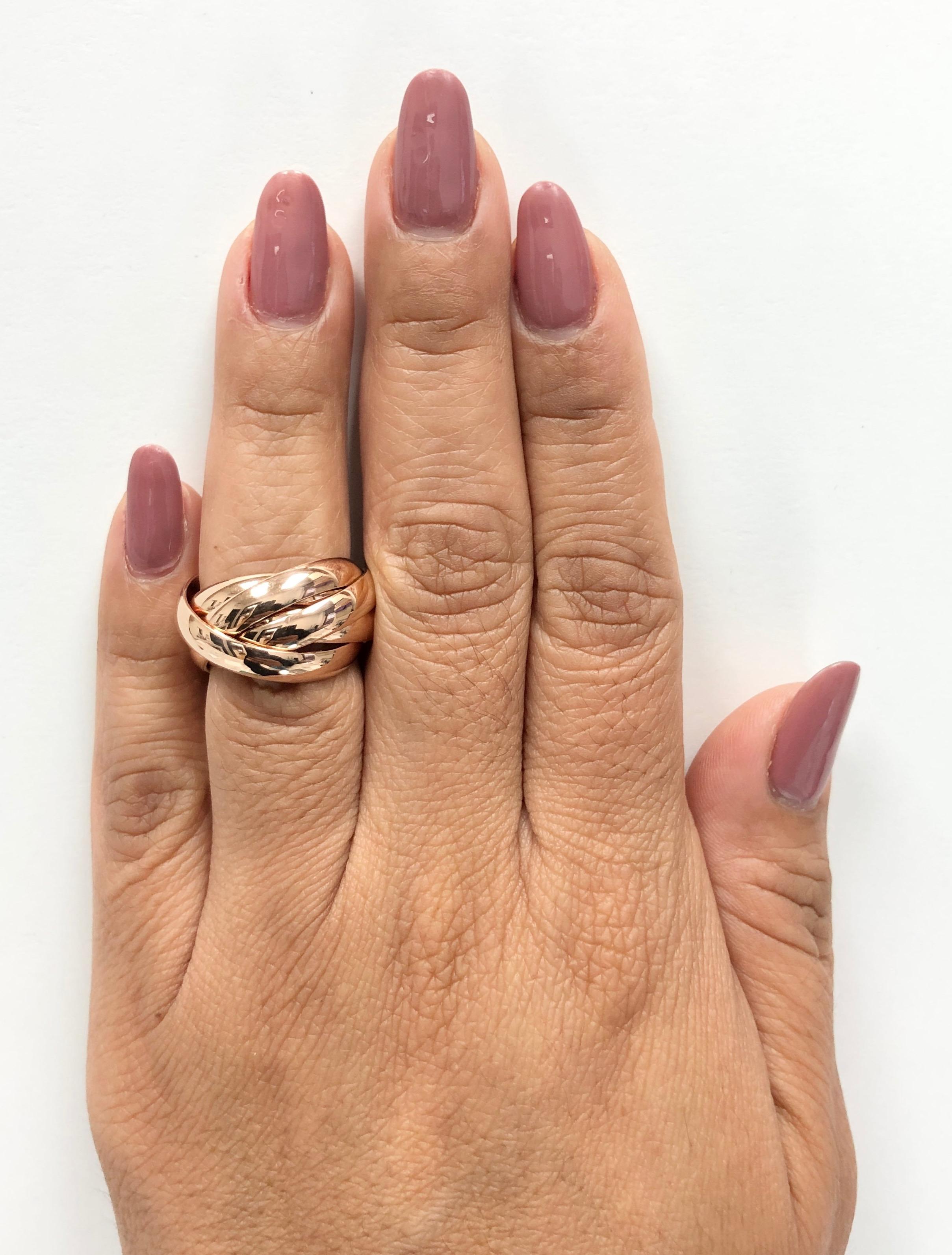 Tiffany and Co. 18k Rose Gold Paloma Picasso Melody Five Band Ring For ...
