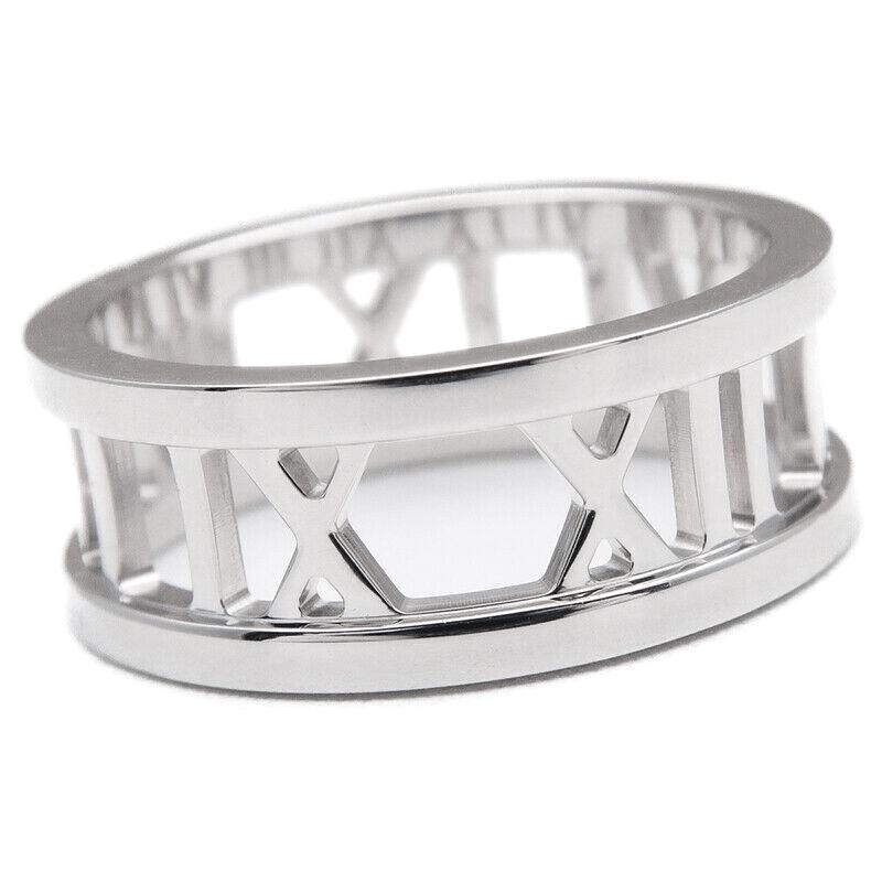 Tiffany and Co. 18k White Gold Atlas Open Ring For Sale at 1stDibs