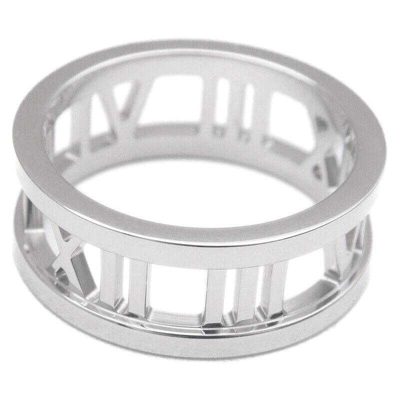 Tiffany and Co. 18k White Gold Atlas Open Ring For Sale at 1stDibs