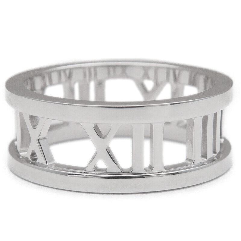 Tiffany and Co. 18k White Gold Atlas Open Ring For Sale at 1stDibs