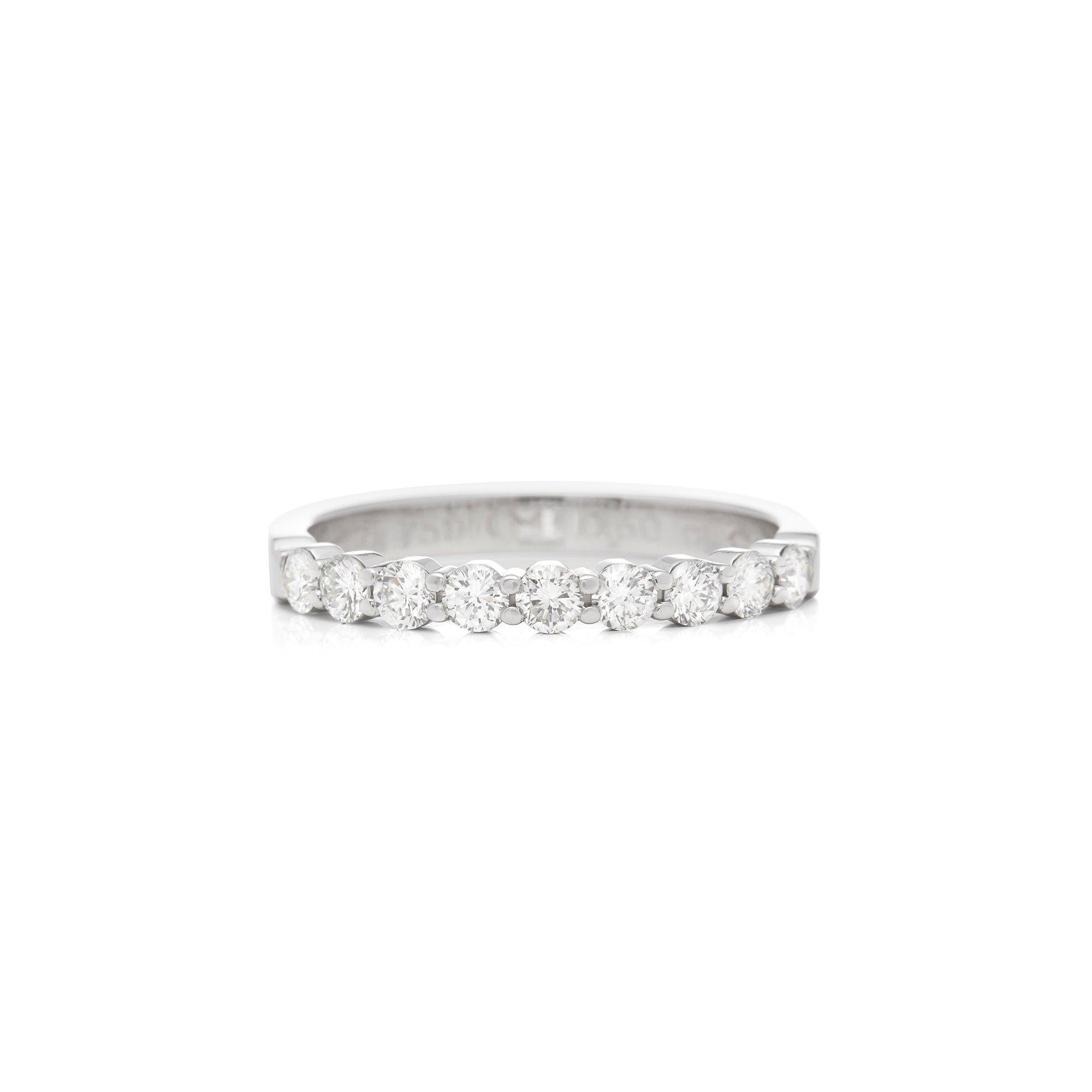 Tiffany and Co. 18 Karat White Gold Embrace Ring at 1stDibs
