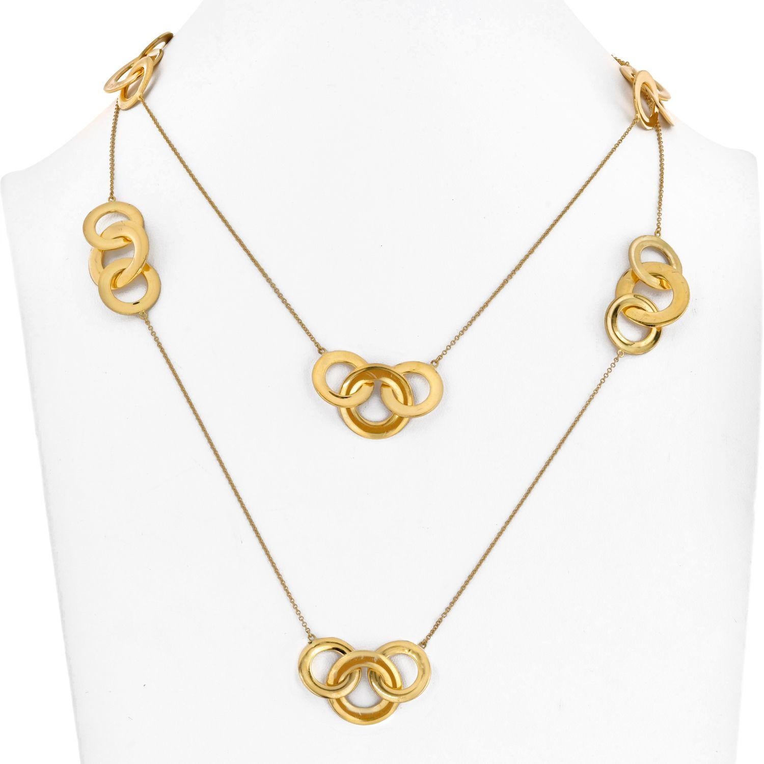 Tiffany and Co. 18K Yellow Gold 28 inches Chain Necklace For Sale at ...