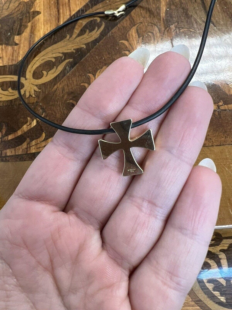 Tiffany and Co. 18k Yellow Gold Maltese Cross Necklace Vintage and Rare ...
