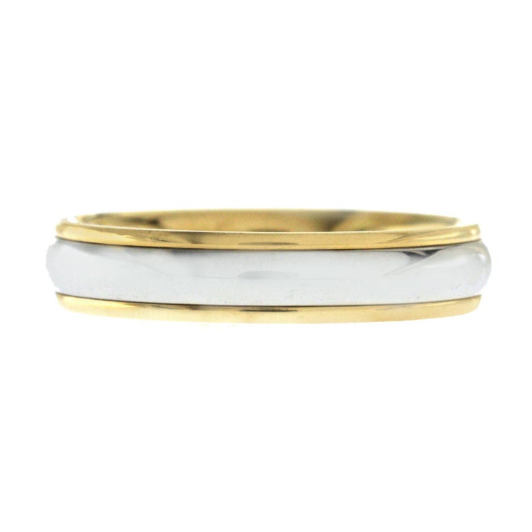 Tiffany and Co. 18 Karat Yellow Gold Platinum 950 Band Ring at 1stDibs ...