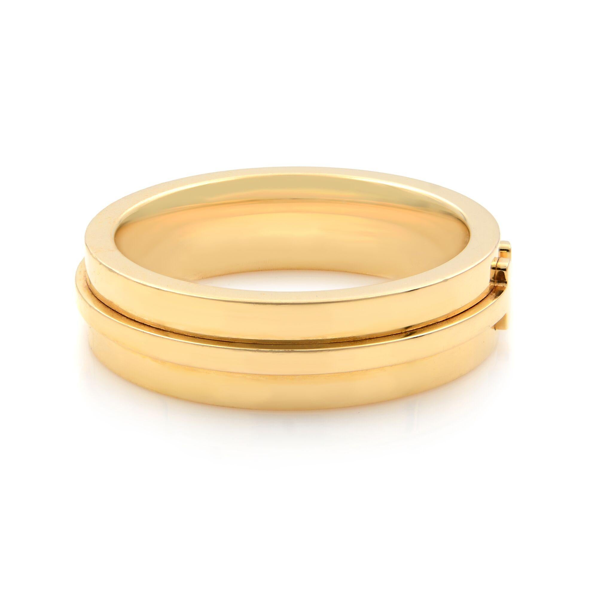 Tiffany and Co. 18 Karat Yellow Gold T Two Narrow Band Ring at 1stDibs | tiffany t narrow ring ...