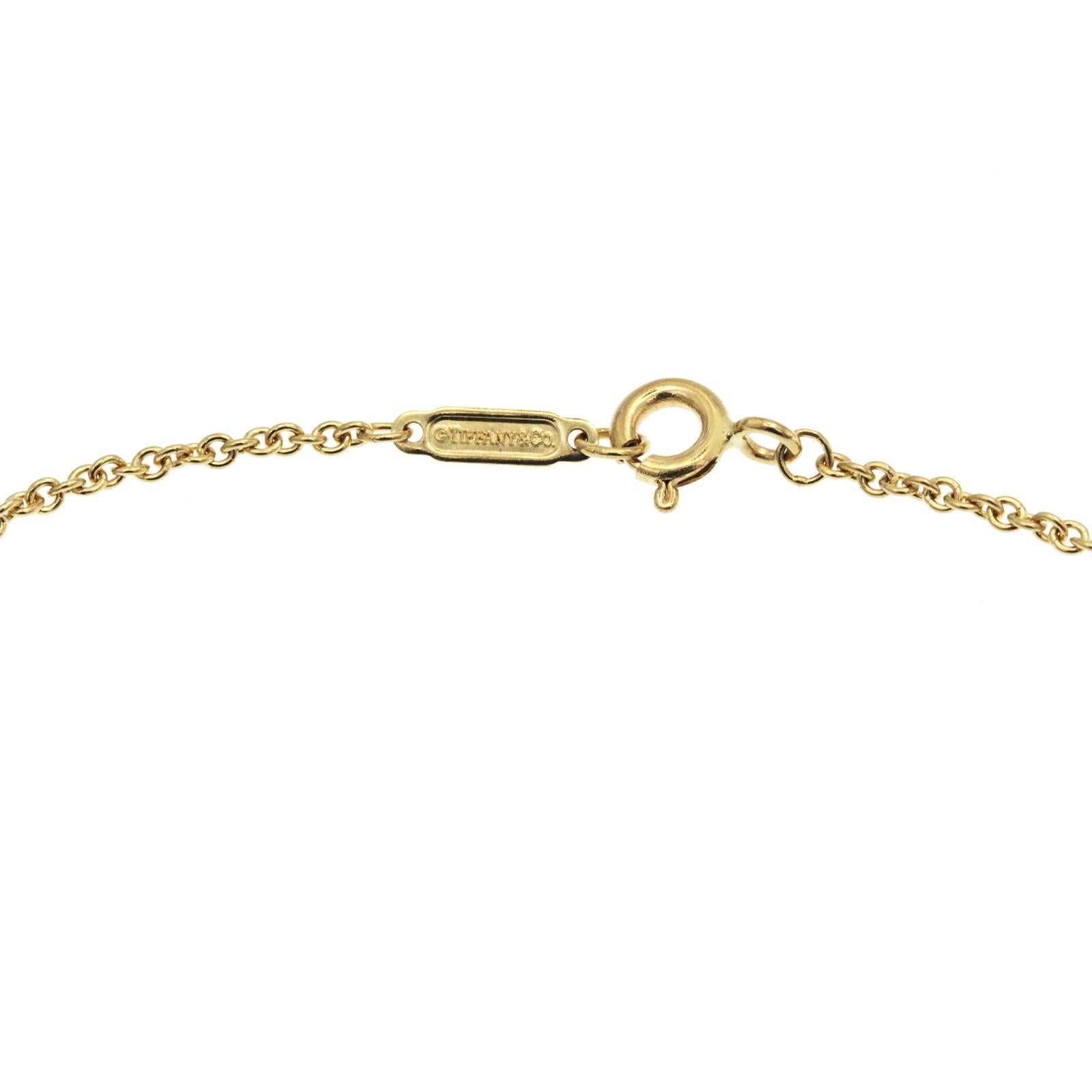 Tiffany and Co. 18 Karat Yellow Gold Tag ID Bracelet For Sale at 1stDibs
