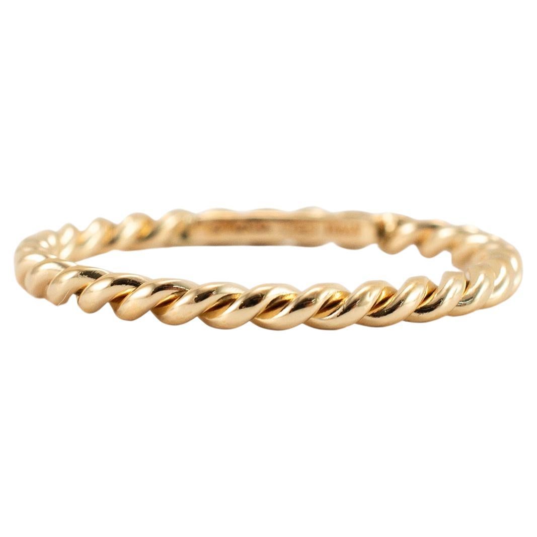 Tiffany and Co Twisted Knot Ring 18 Karat Yellow Gold 5.4 Grams For Sale at 1stDibs