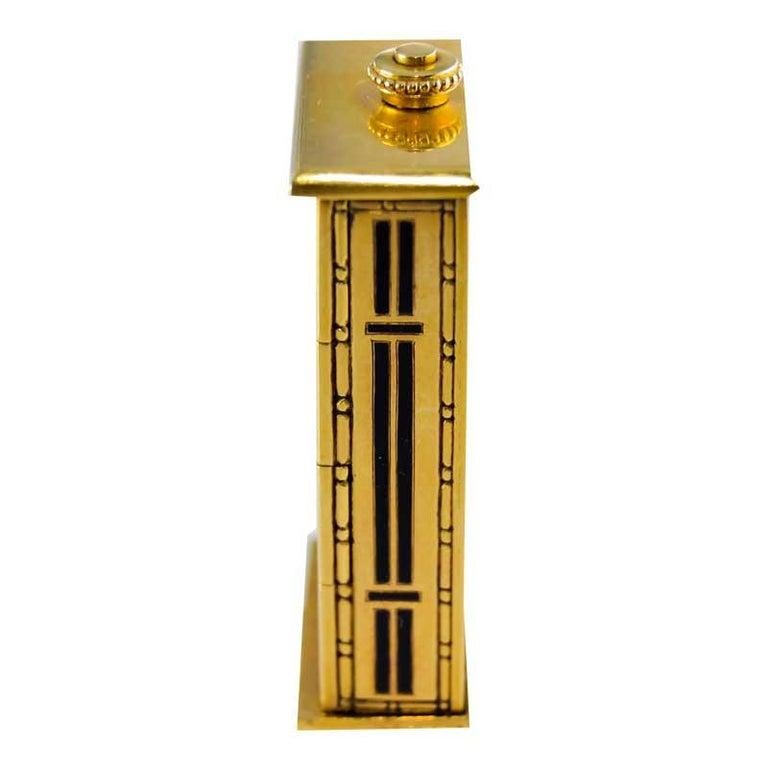 Tiffany and Co. 18kt Yellow Gold and Enamel Small Desk Clock 1920's For ...