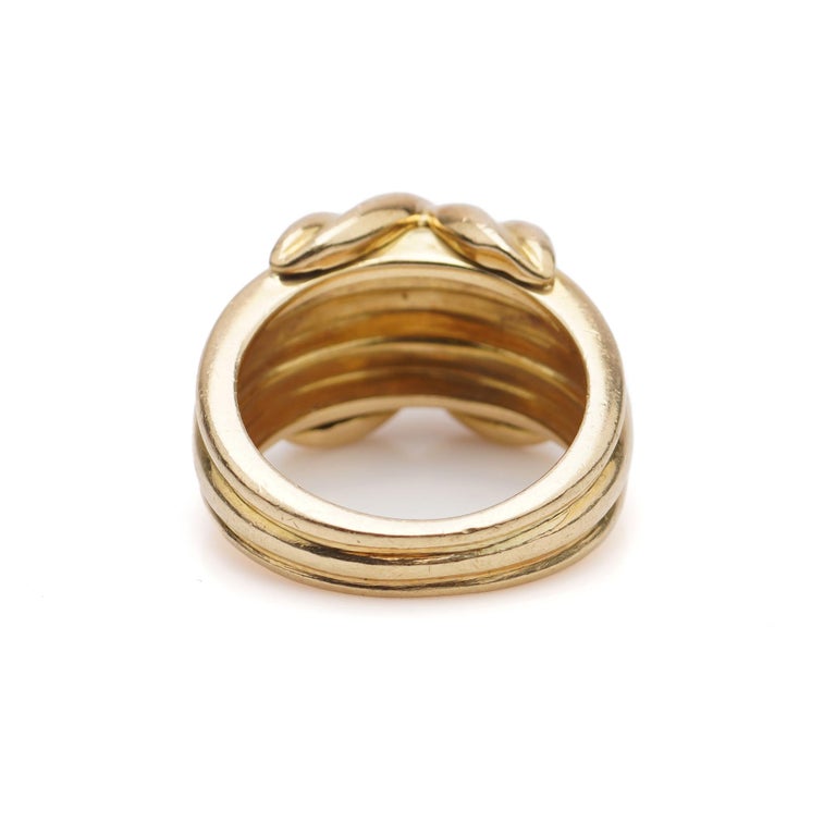 Tiffany and Co 18kt Yellow Gold X-Shaped Ring For Sale at 1stDibs