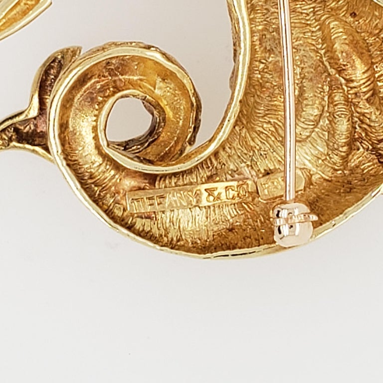 Tiffany and Co. 18 Karat Zodiac Ram Pin at 1stDibs