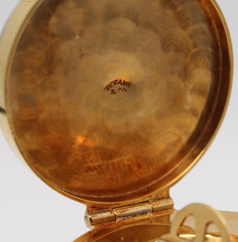 Tiffany and Co 1905 Edwardian Essex Glass Scent Bottle 18kt Gold and ...