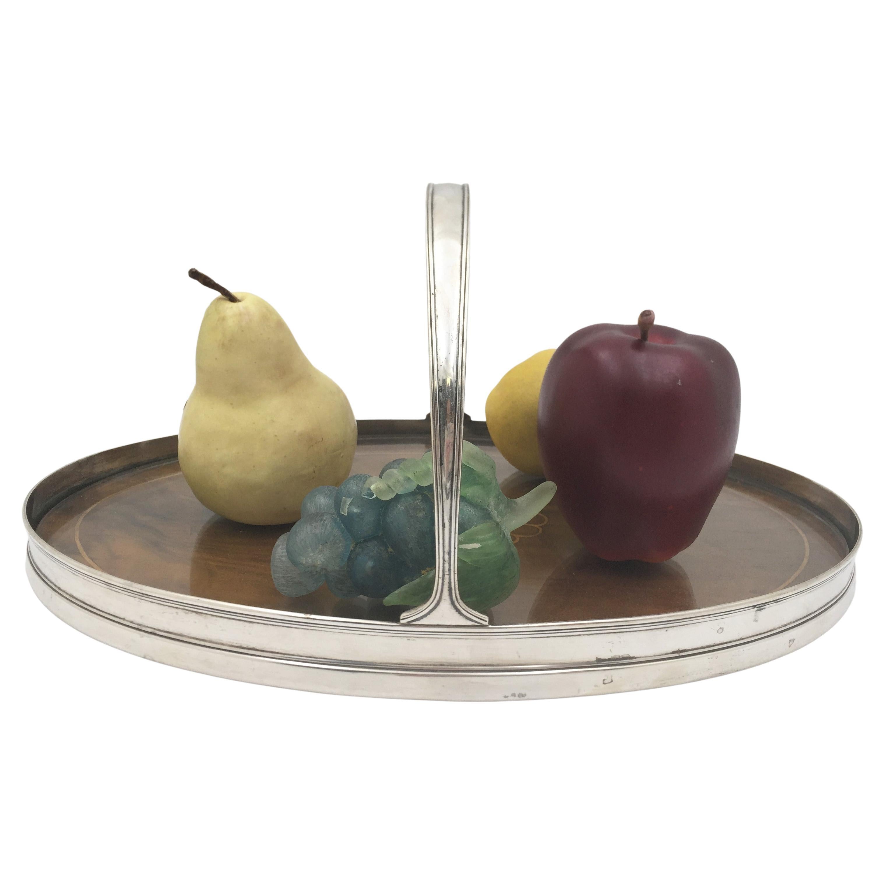Tiffany and Co, Silver-Soldered Oval Footed Tray, Dated 1957 at 1stDibs