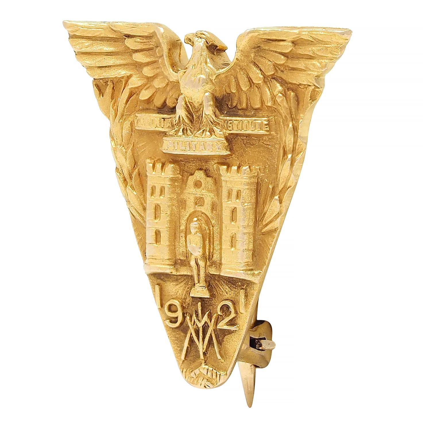 Tiffany and Co. 1921 14K Yellow Gold Virginia Military Institute ...