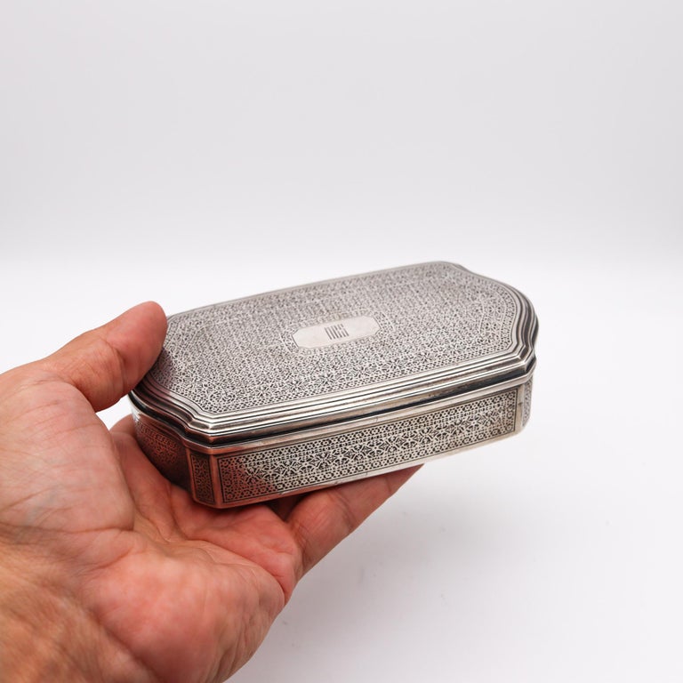 Tiffany and Co. 1927 Art Deco Chiseled Arabesque Box with Lid .925 ...