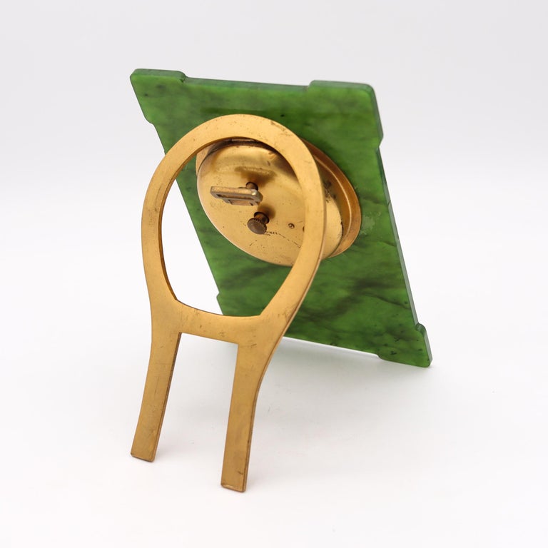 Tiffany and Co. 1928 Art Deco 8 Days Jade And Spinach Green Enamel ...