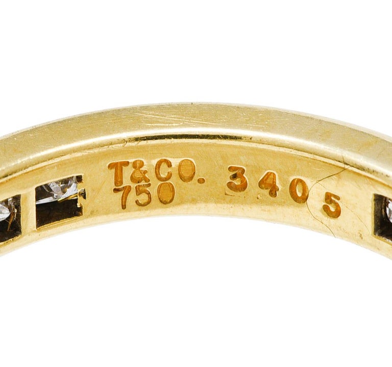 Tiffany and Co. 1.93 Carats Princess Cut Diamond 18 Karat Yellow Gold ...