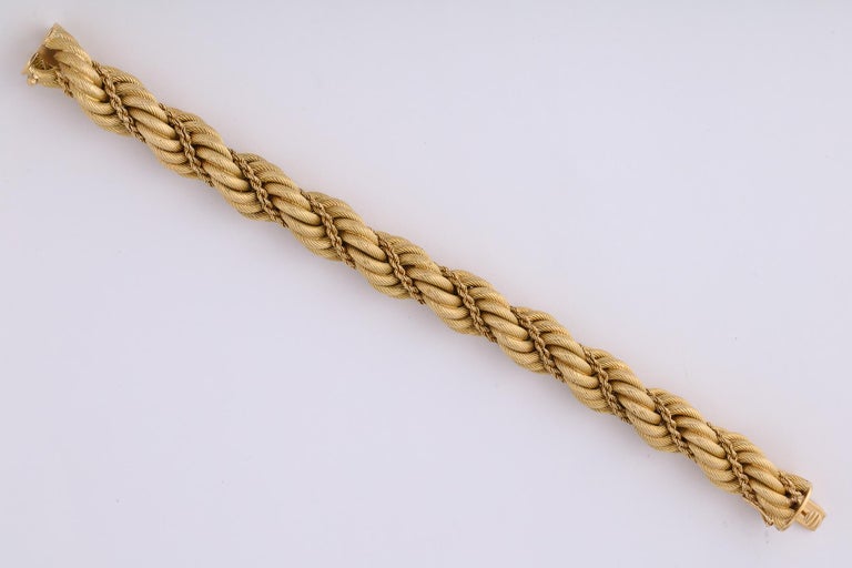 Tiffany and Co. 1960s Braided Rope Design Gold Twist Bracelet at ...