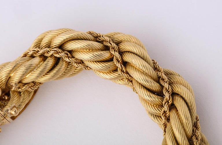 Tiffany and Co. 1960s Braided Rope Design Gold Twist Bracelet at ...