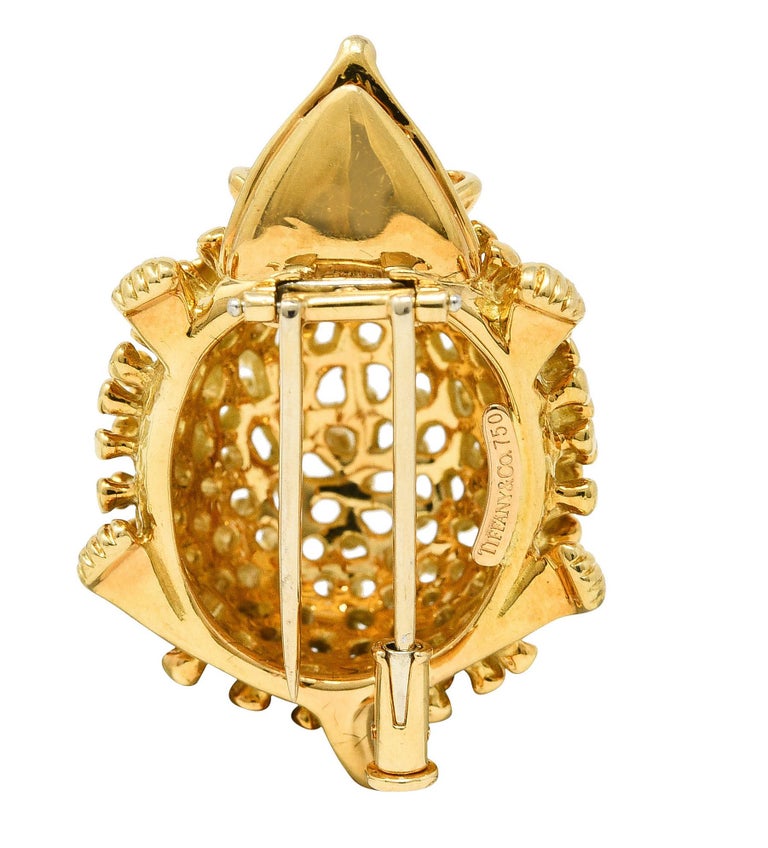 Tiffany and Co. 1960's Ruby 18 Karat Yellow Gold Hedgehog Vintage ...