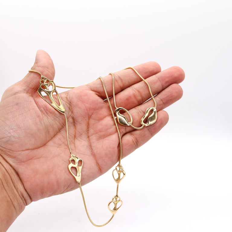 Tiffany and Co. 1979 by Angela Cummings Long Necklace Sautoir in 18kt ...