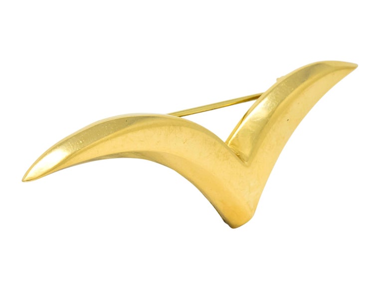 Tiffany and Co. 1980s 18 Karat Gold Seagull Brooch at 1stDibs