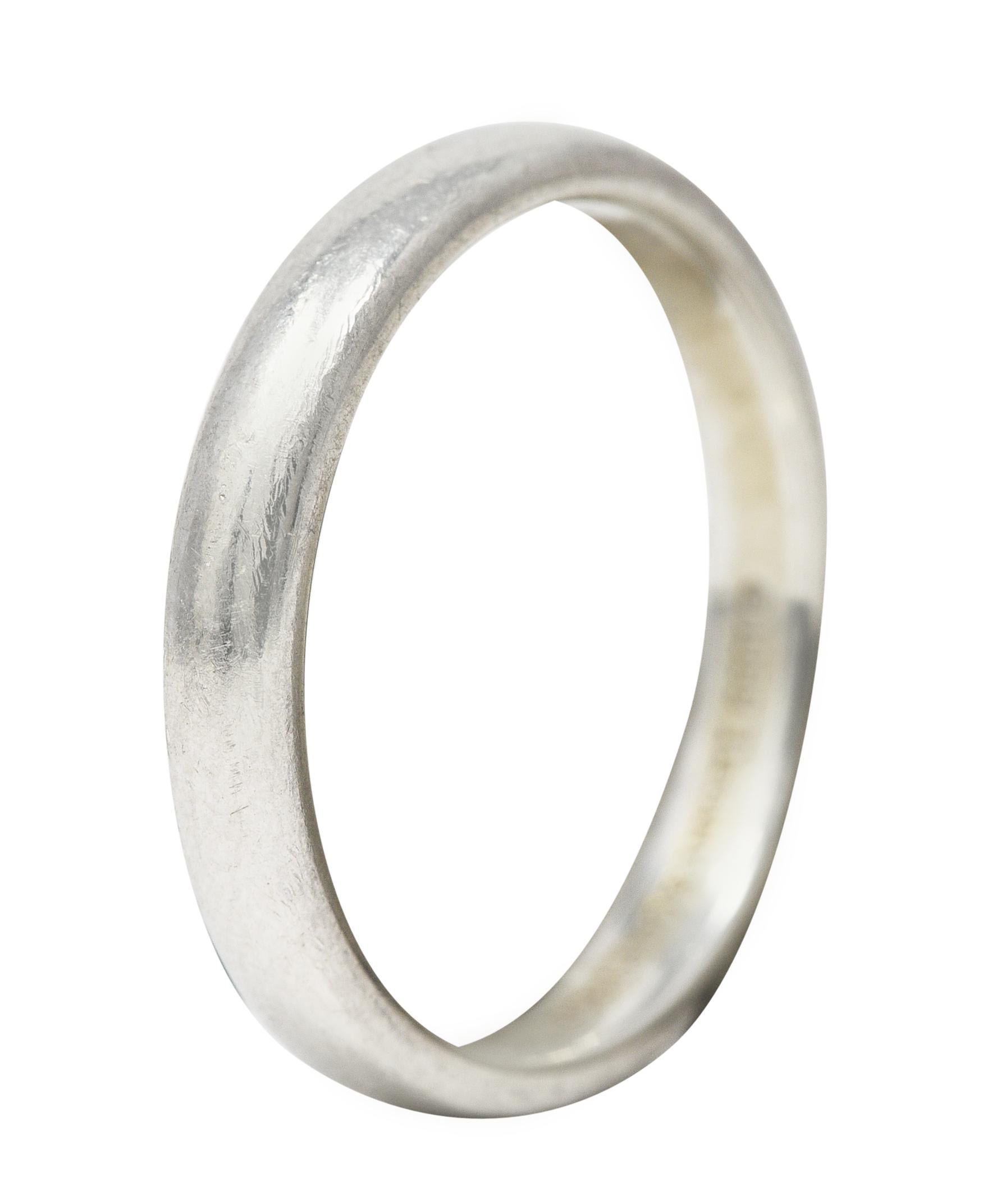 Tiffany and Co. 1999 Platinum Classic Wedding Band Vintage Ring For ...