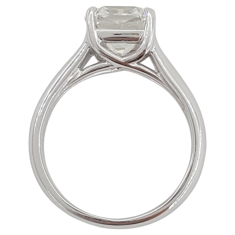 Tiffany and Co. 2.16 Ct Platinum Lucida Square Brilliant Cut Diamond Ring For Sale at 1stDibs