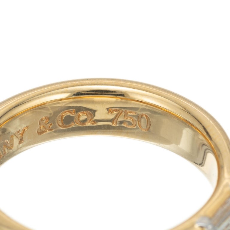 Tiffany and Co .24 Carat Diamond Yellow Gold Stackable Band Ring at ...