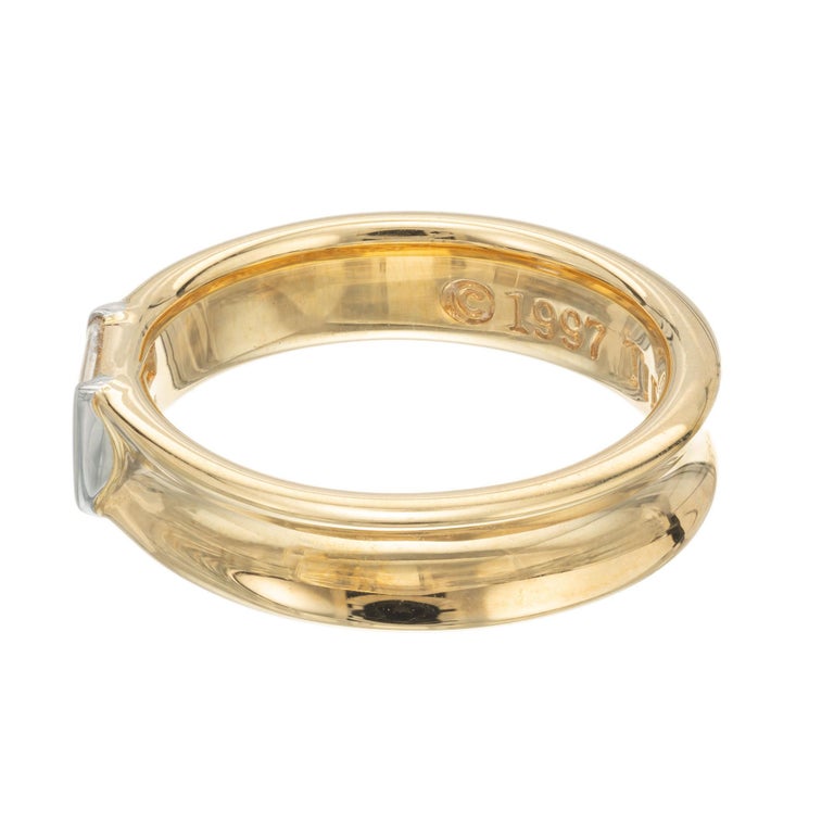 Tiffany and Co .24 Carat Diamond Yellow Gold Stackable Band Ring at ...