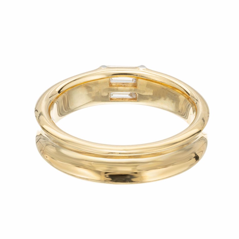 Tiffany and Co .24 Carat Diamond Yellow Gold Stackable Band Ring at ...
