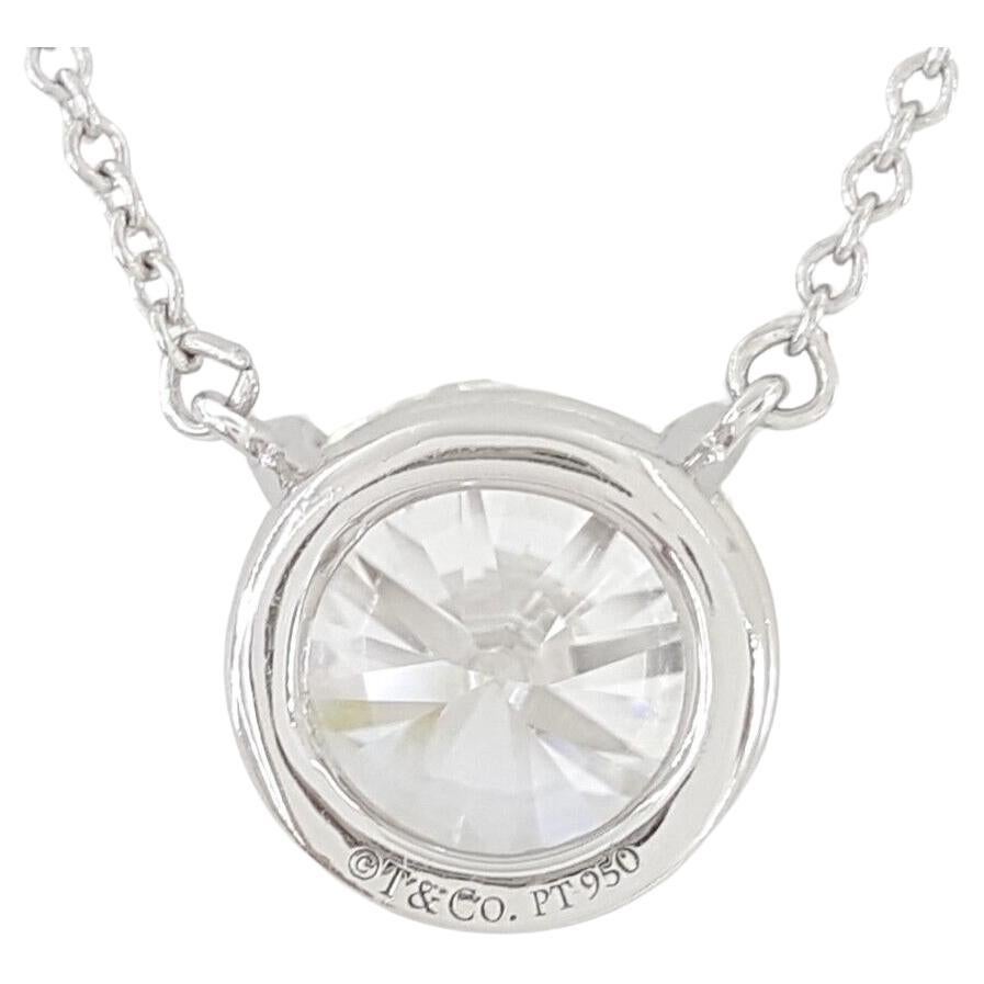 Tiffany and Co 2.90 Carat Round Diamond 18k Necklace 90s For Sale at ...