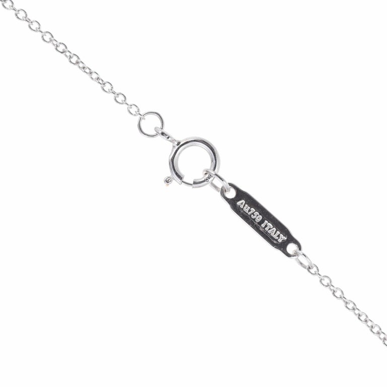 Tiffany and Co .45 Carat Diamond White Gold T Pendant Necklace For Sale ...