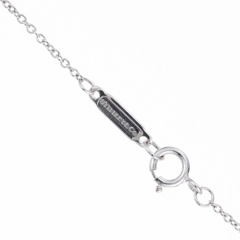 Tiffany and Co .45 Carat Diamond White Gold T Pendant Necklace For Sale ...