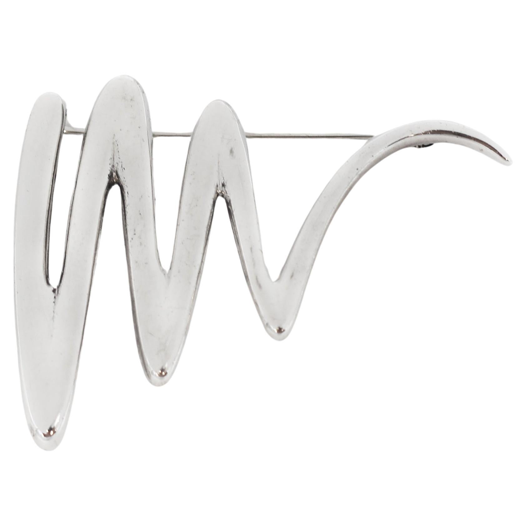 Tiffany and Co. Paloma Picasso Zig Zag Scribble Pin 18 Karat Gold ...