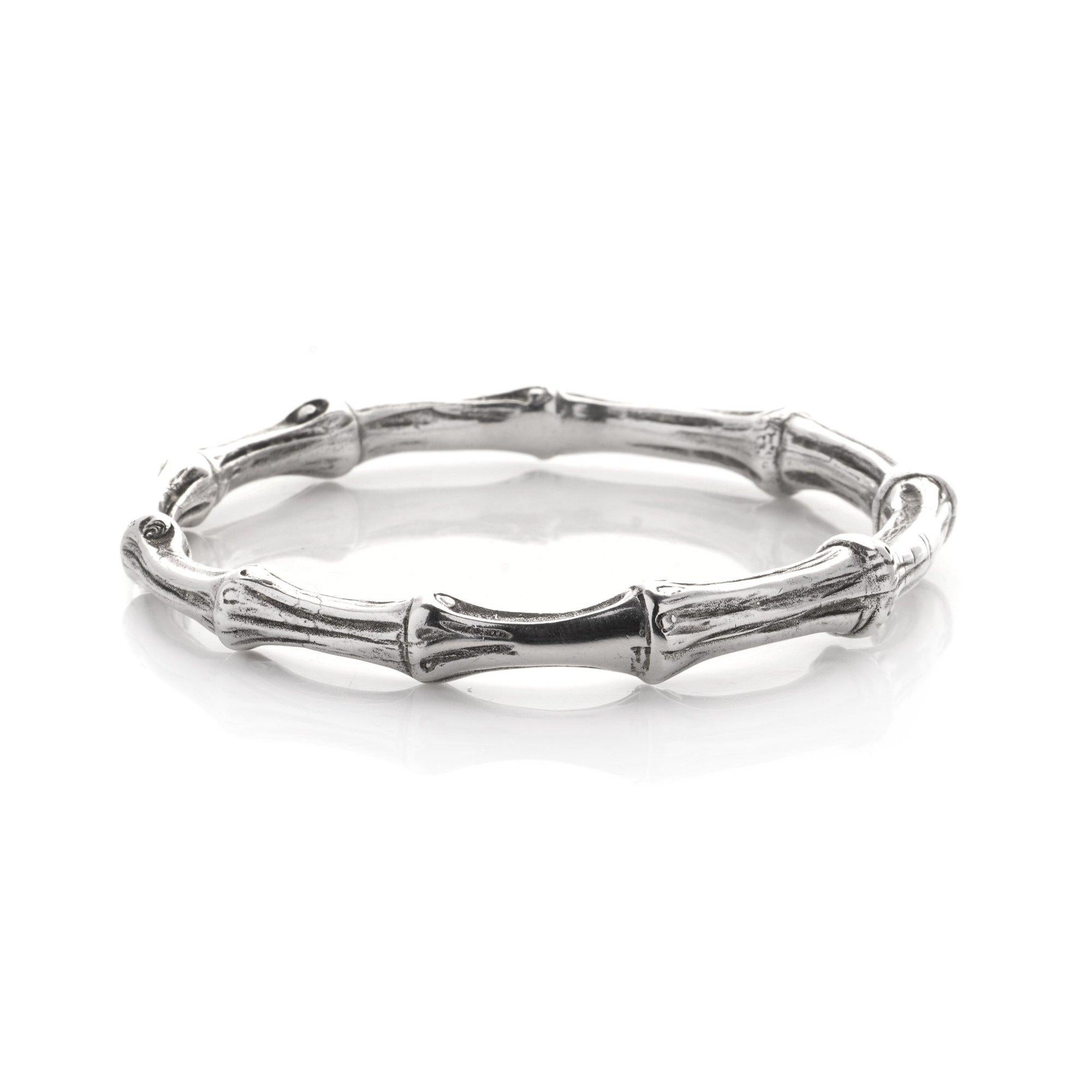 Tiffany and Co. 925 silver bamboo design bangle For Sale at 1stDibs