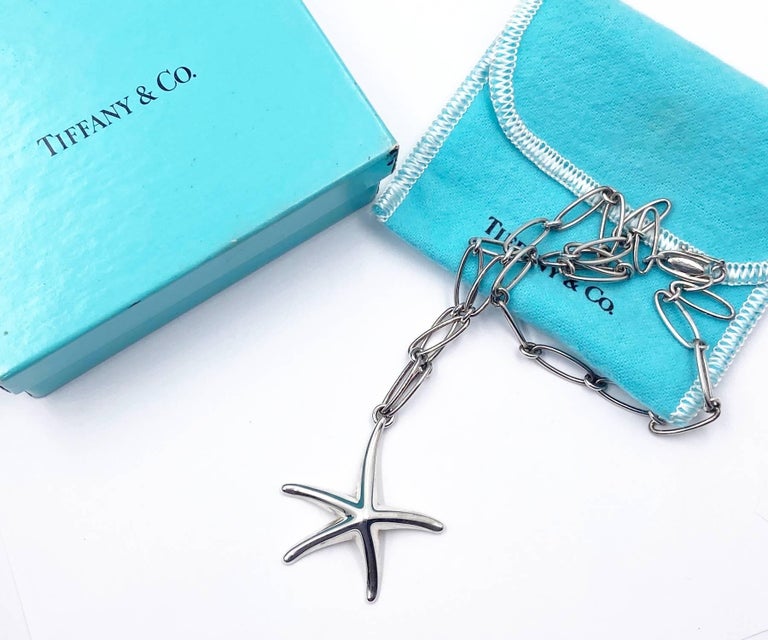 Tiffany and Co 925 Starfish Large Pendant Chain Necklace For Sale at ...