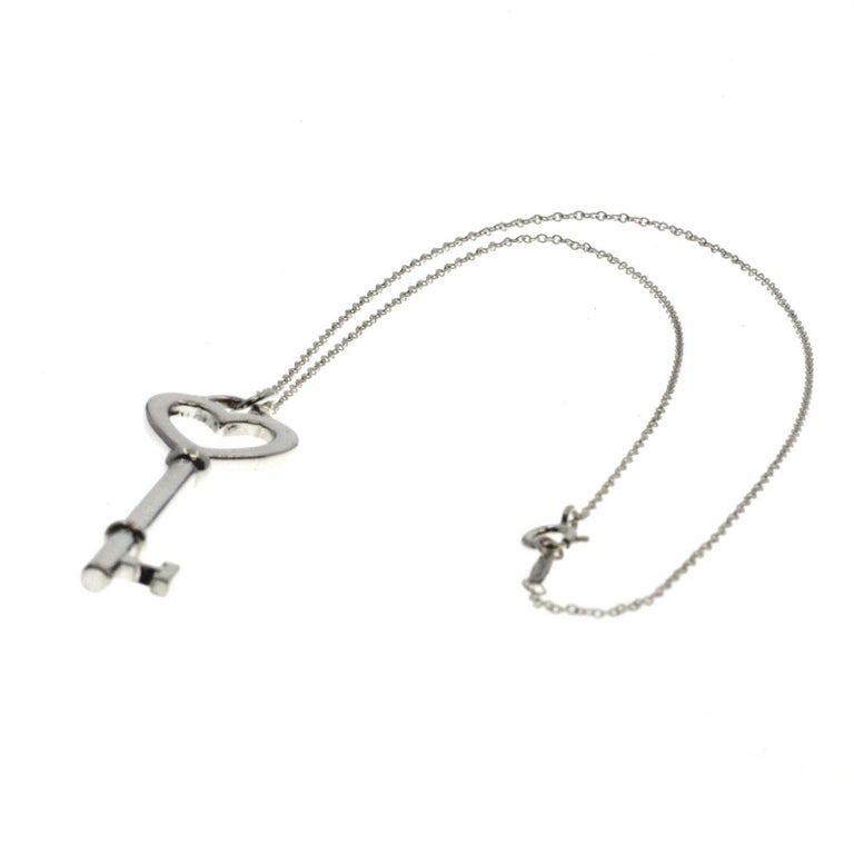 Tiffany and Co. 925 Sterling Silver 2" Key Necklace For Sale at 1stDibs ...