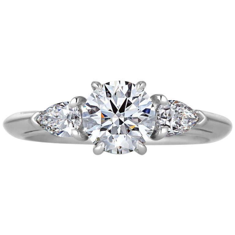 Tiffany and Co. .93 Carat Round Brilliant Cut Diamond Engagement Ring ...