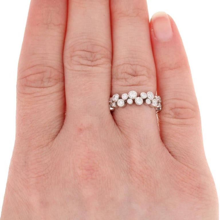 Tiffany and Co. .96ctw Round Brilliant Diamond Bubbles Eternity Band Ring Platinum at 1stDibs ...