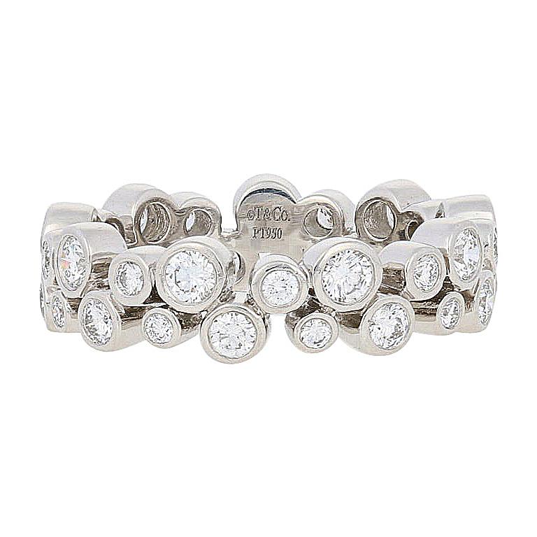 Tiffany and Co. .96ctw Round Brilliant Diamond Bubbles Eternity Band ...