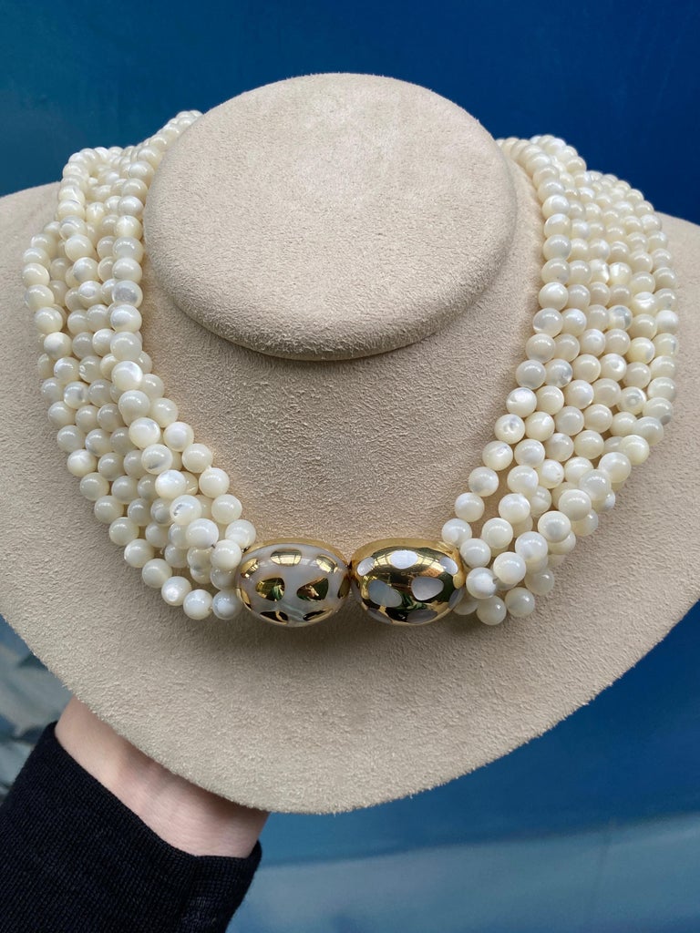 Elegant Mother Of Pearl Bead Necklace Photos