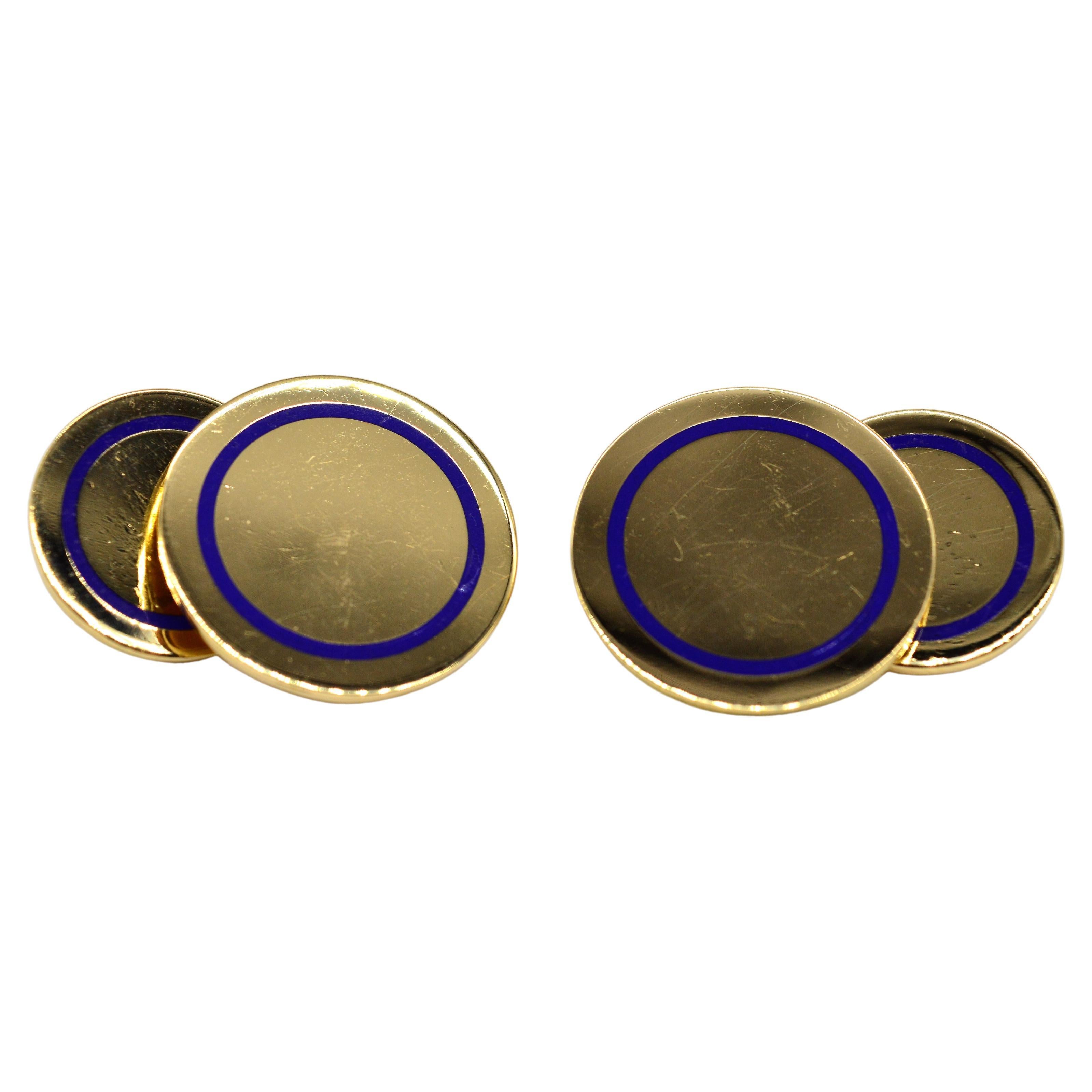 Tiffany and Co Antique 14K Gold Art Deco Blue Enamel 1920's Classic ...