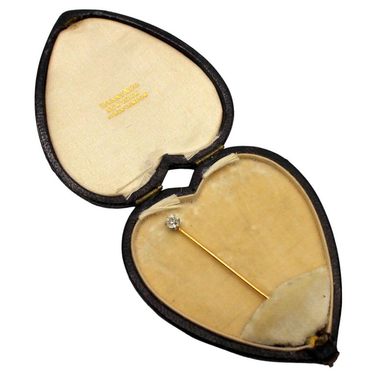 Tiffany and Co. Antique 14k Yellow Gold and Cushion Cut Diamond Stick ...