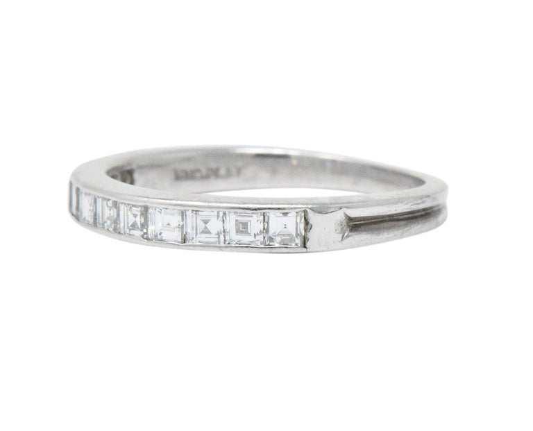 Tiffany and Co. Art Deco 0.55 Carat Diamond Platinum Stackable Band ...