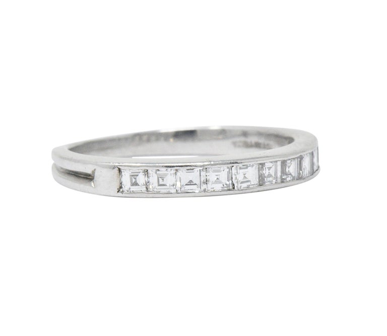 Tiffany and Co. Art Deco 0.55 Carat Diamond Platinum Stackable Band ...
