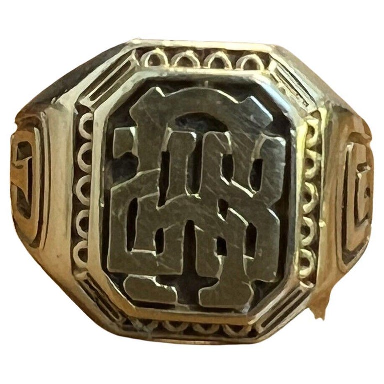 Tiffany and Co. Art Deco 14k Yellow Gold Class Signet Ring, circa 1927 ...