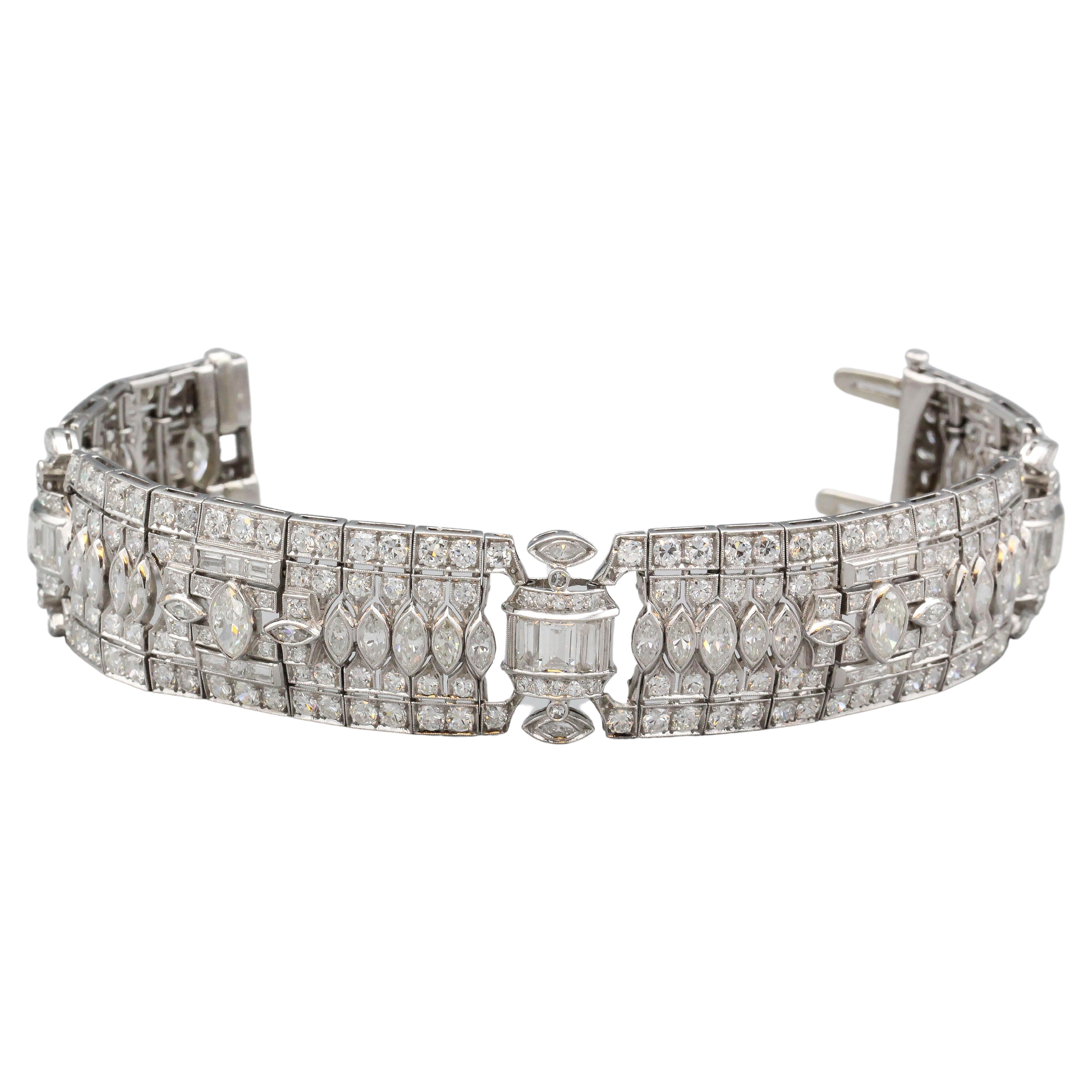 Tiffany And Co Art Deco 1920s Platinum Diamond Bracelet At 1stdibs