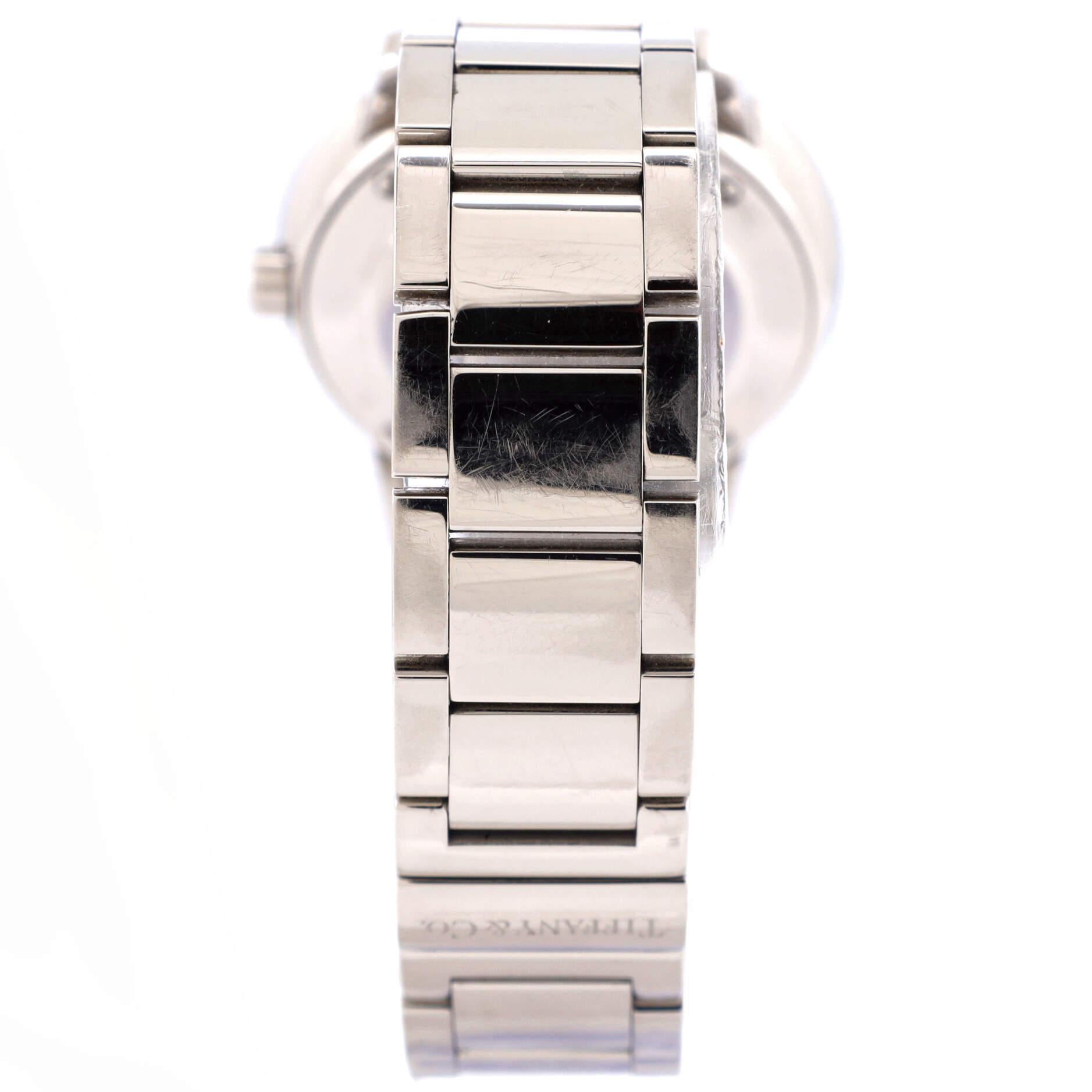 Tiffany and Co. Atlas 2-Hand Quartz Watch Stainless Steel with Diamond ...